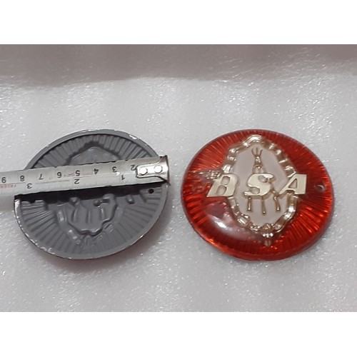 BSA - Round Tank Badges - B31, B33, A7, A10 1957-62 - Pair