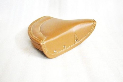 BSA TRIUMPH NORTON MATCHLESS LYCETT RIDER SOLO TAN COLOR LEATHER SEAT ...