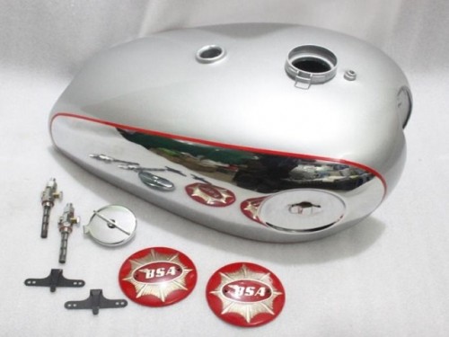 BSA GOLDSTAR DBD32 DBD34 GAS FUEL PETROL TANK CHROMED PAINTED CAP TAPS ...