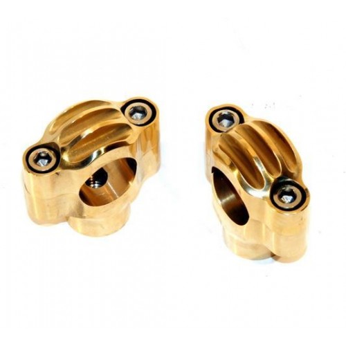 OLD SCHOOL FINNED SOLID BRASS RISER RISERS HARLEY BOBBER CHOPPER ...