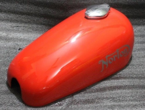 NORTON COMMANDO HI-RIDER SHEETMETAL RED PAINTED GAS FUEL PETROL TANK