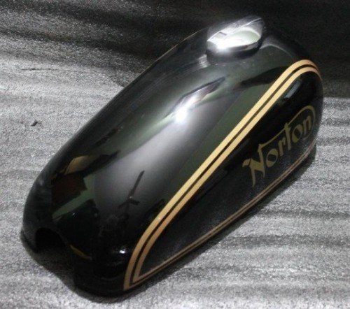 NORTON COMMANDO HI-RIDER SHEETMETAL BLACK PAINTED GAS FUEL PETROL TANK