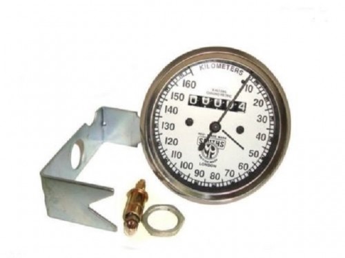 TRIUMPH ROYAL ENFIELD SPEEDO METER 0-160 KM HR SMITH REPLICA WHITE FACE